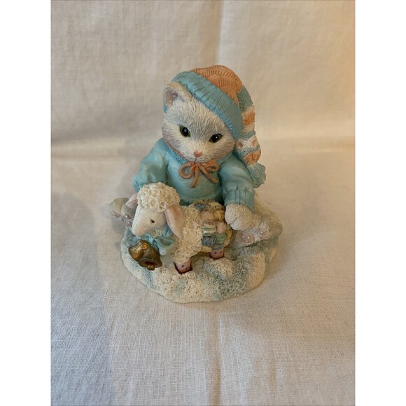 Enesco | Accents | Vintage Enesco Calico Kittens Figurine Ewe Warm My ...